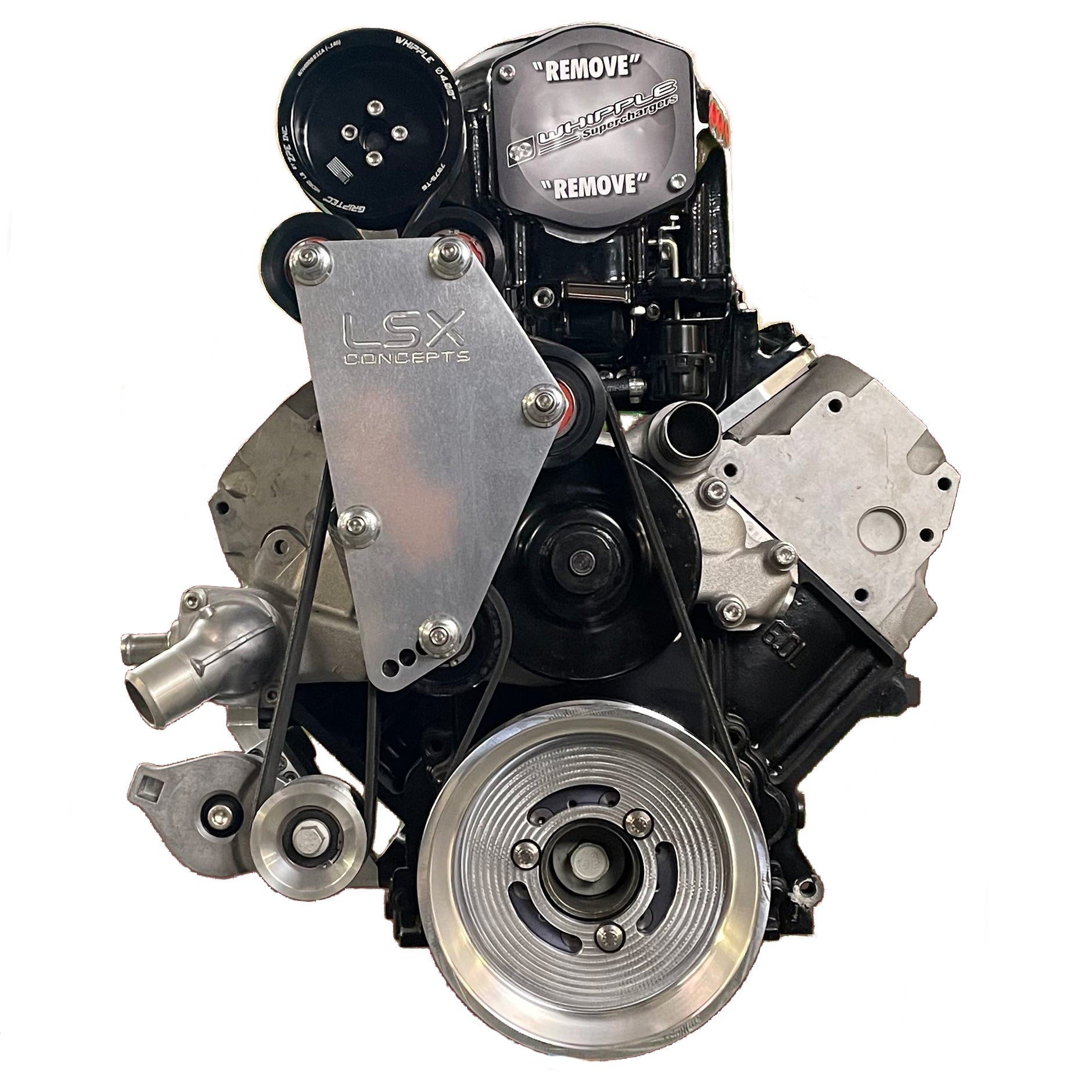 LSX Concepts Muscle Car LS, LSA, and LS1 Accessory Drive Brackets